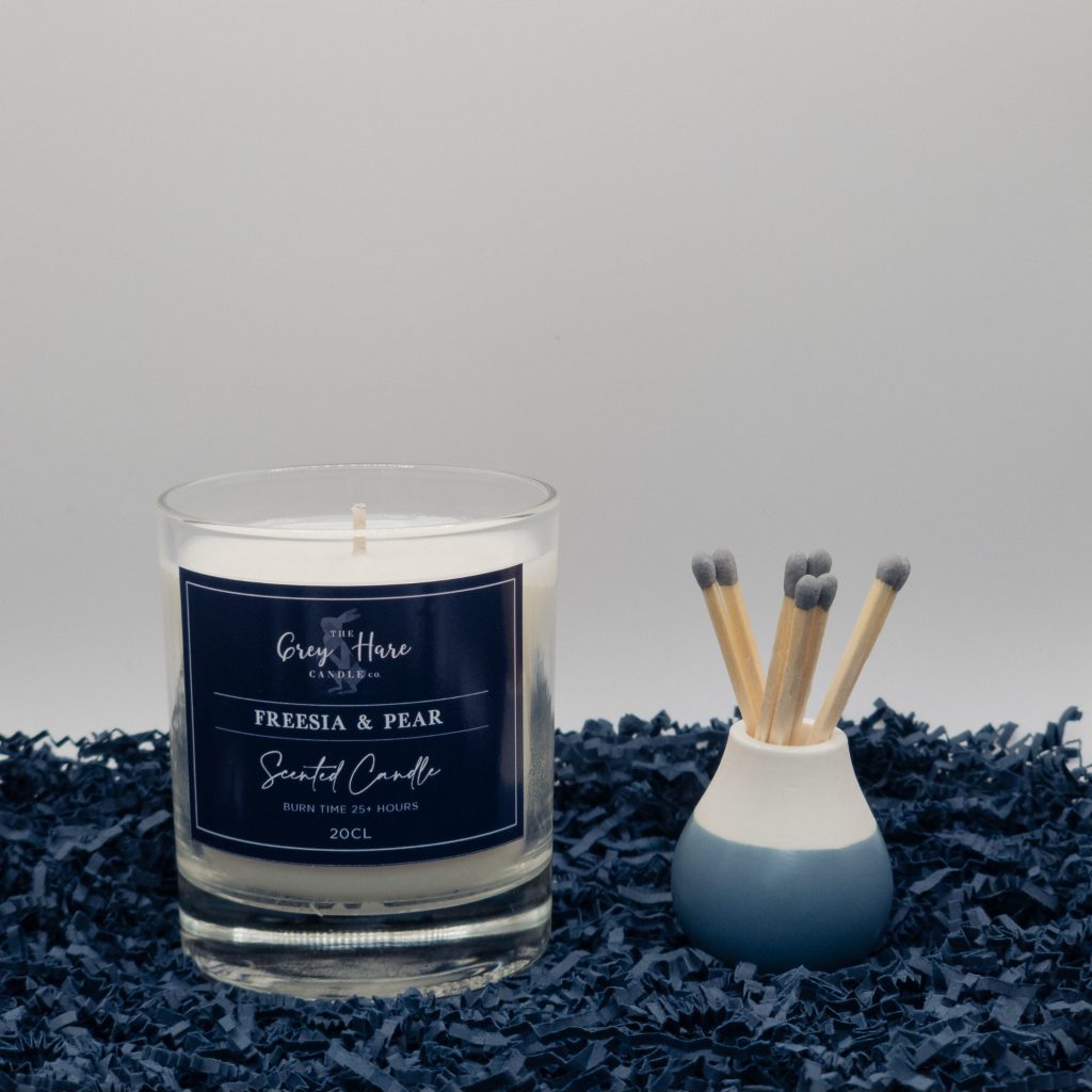 Freesia & Pear- 20cl Candle | The Grey Hare Candle Co